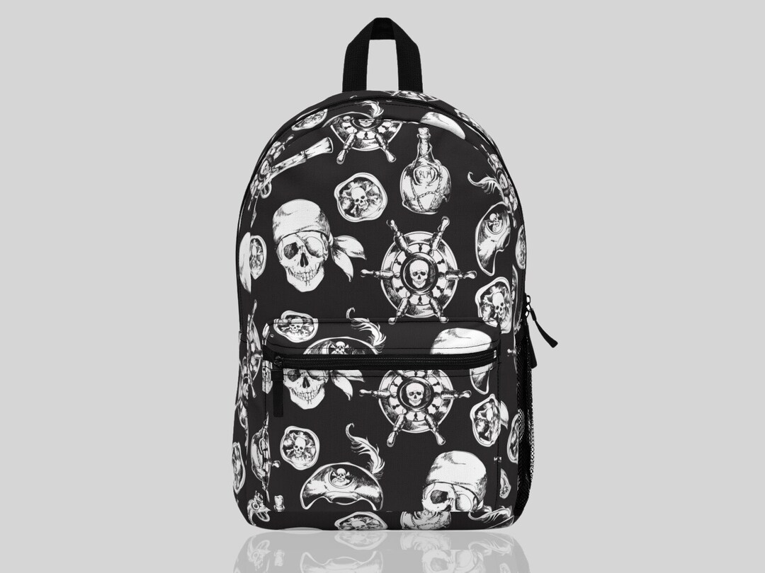 Pirates Backpack Jolly Roger Design Backpack for Work School - Etsy