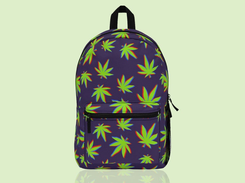 Cannabis Backpack Cannabis Leaves Design Backpack for Work - Etsy