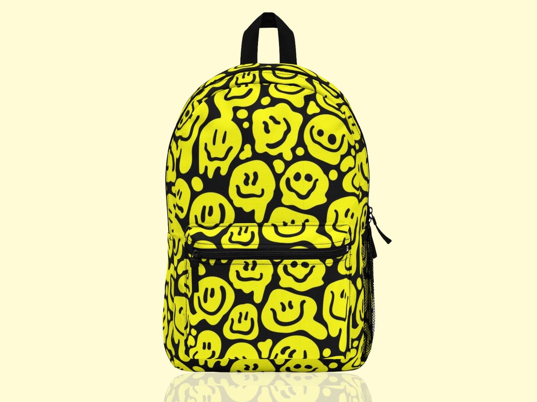 Smiley Face Backpack Melted Faces Design Backpack for Work - Etsy