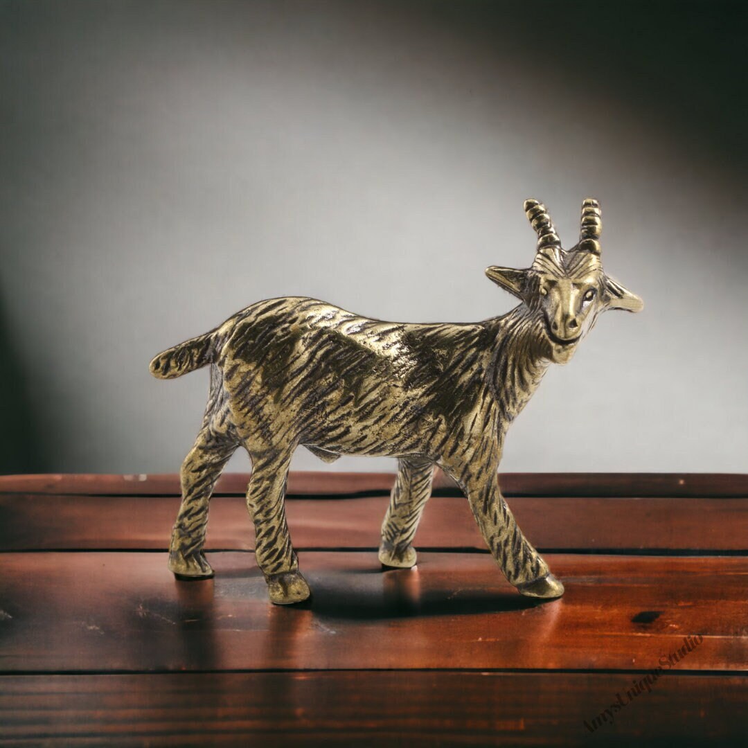 Goat Figurine Ornament Solid Copper Goat Sculpture Miniature - Etsy Canada