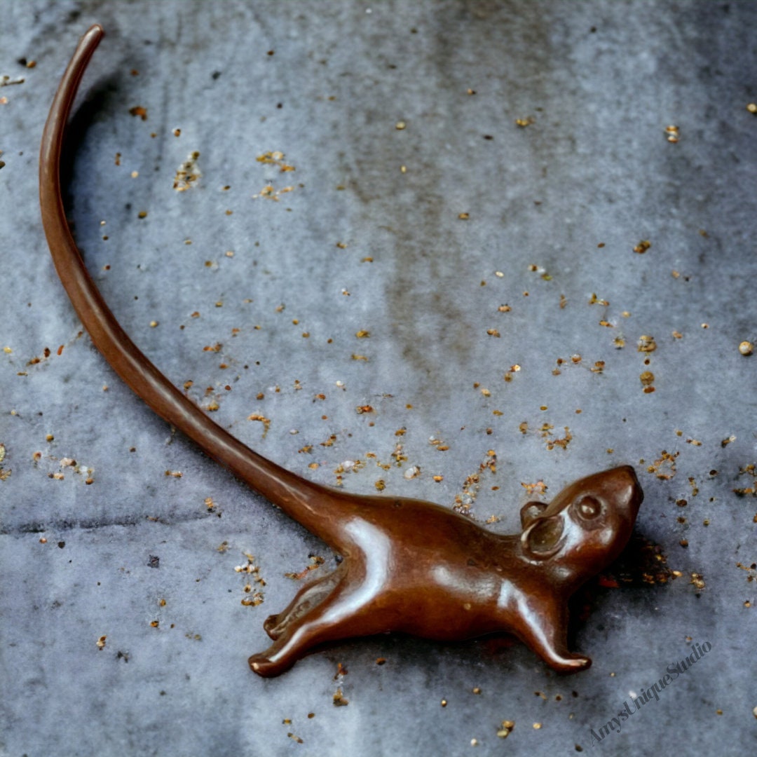 Bronze Rat Figurine Bronze Zodiac Rat Ornament Solid Copper - Etsy UK