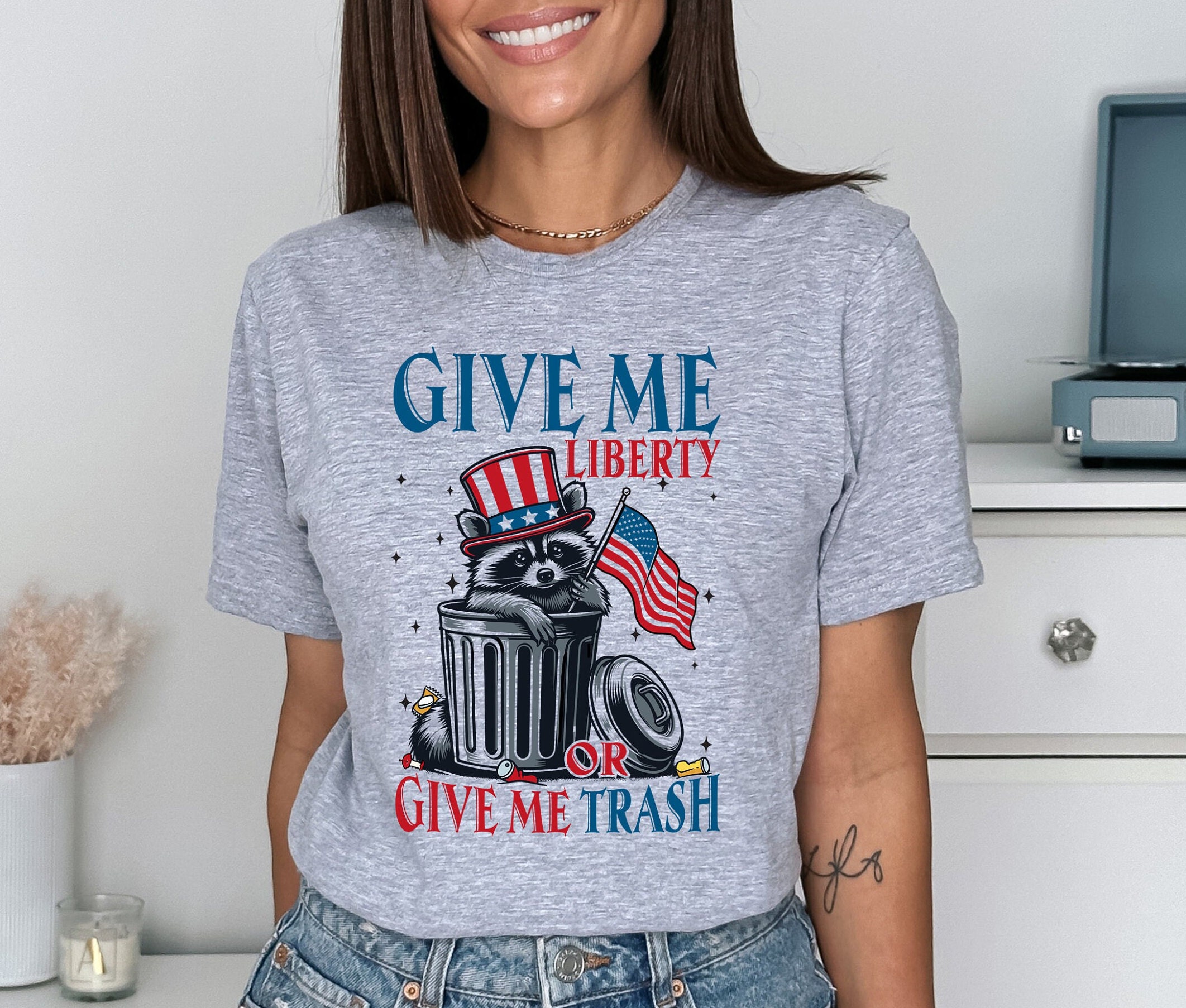 Give Me Liberty Give Me Trash Shirt, Funny 4th of July Shirt, Opossums ...