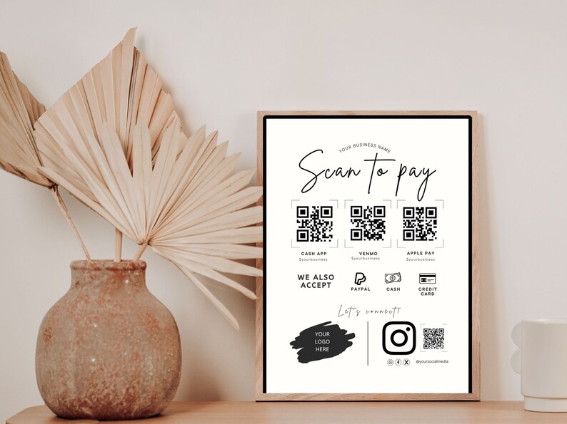 Editable Small Business Payment Sign, Accepted Payments Sign ...