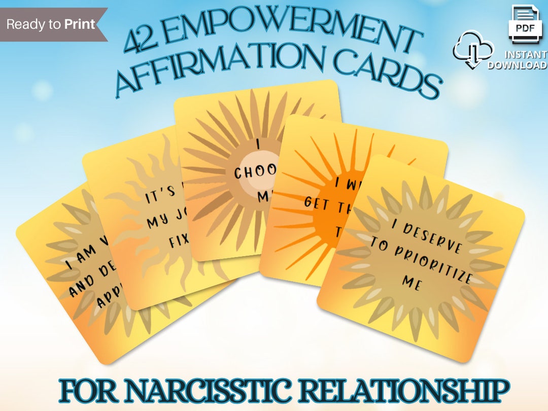42 Empowerment Affirmation Cards for Narcissistic Relationship, Self ...