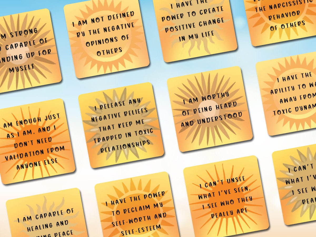 42 Empowerment Affirmation Cards for Narcissistic Relationship, Self ...