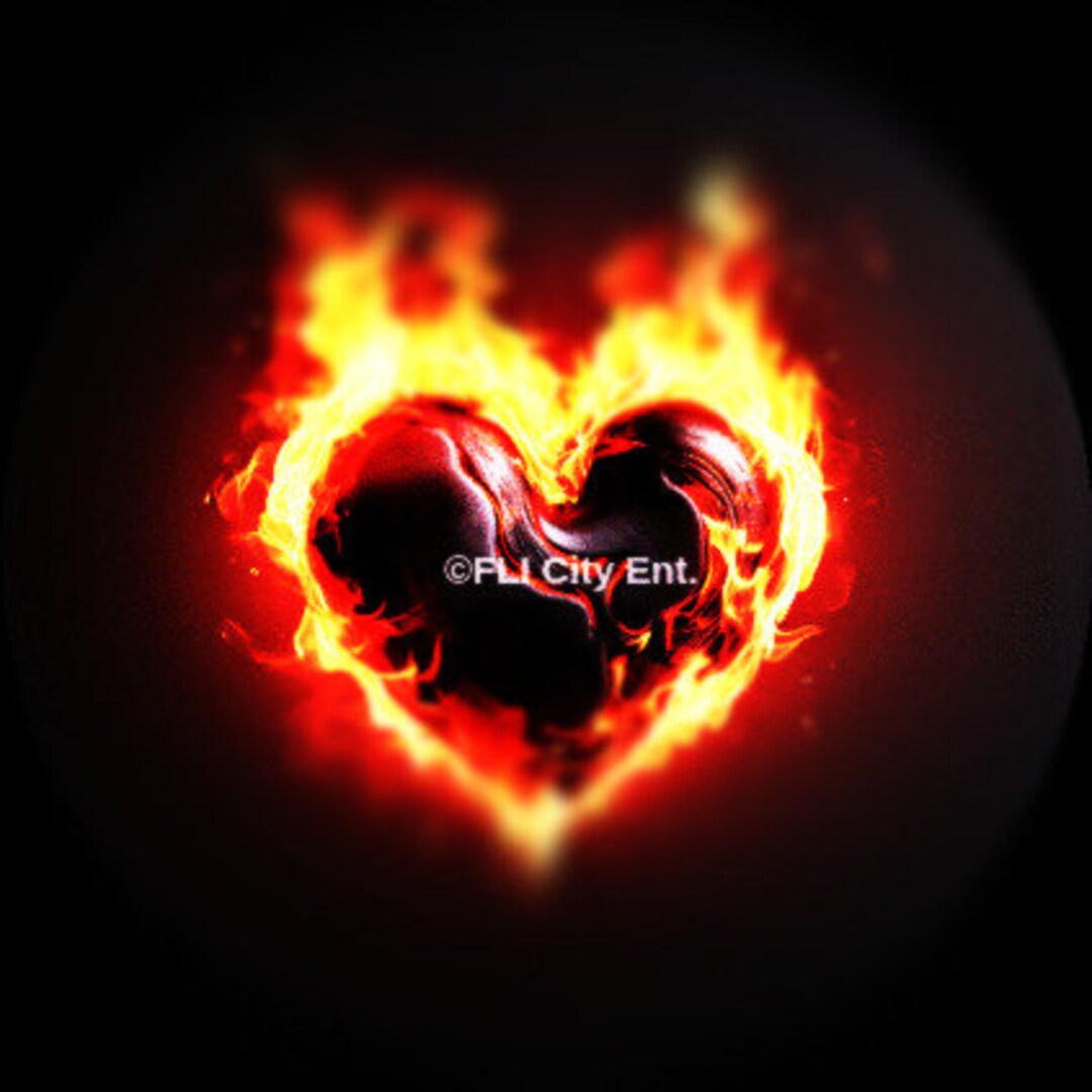 Ignite Your Creativity With Our Captivating "burning Heart Digital Art ...