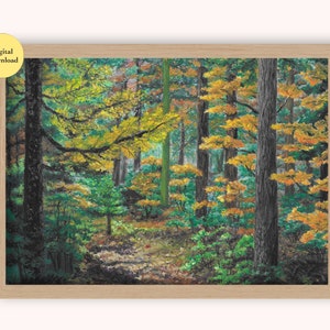 Forest #2 Printable Art/forest Wall Art Printable/tree Art/landscape ...