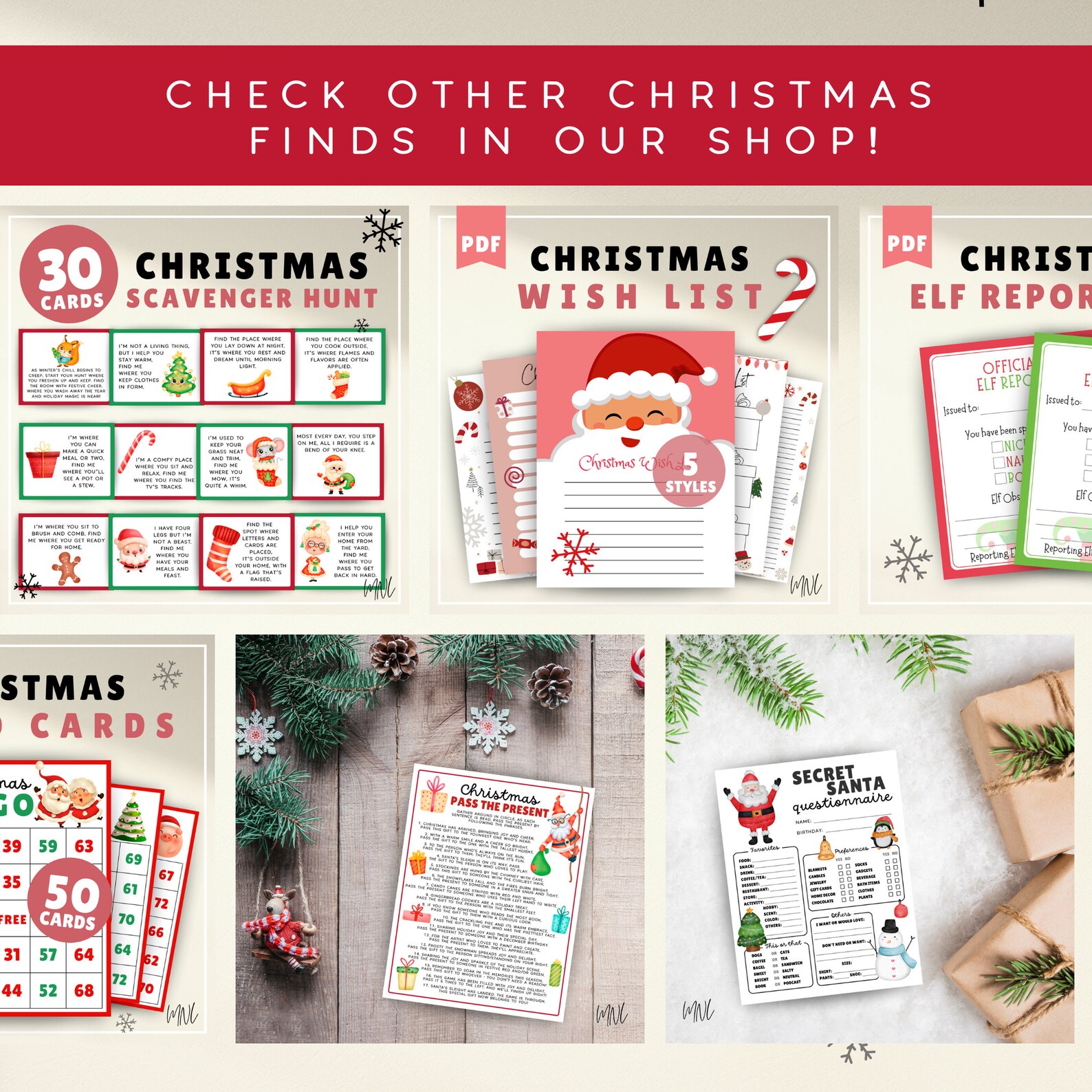 Christmas Charades for Christmas Party Game Printable Christmas Game ...