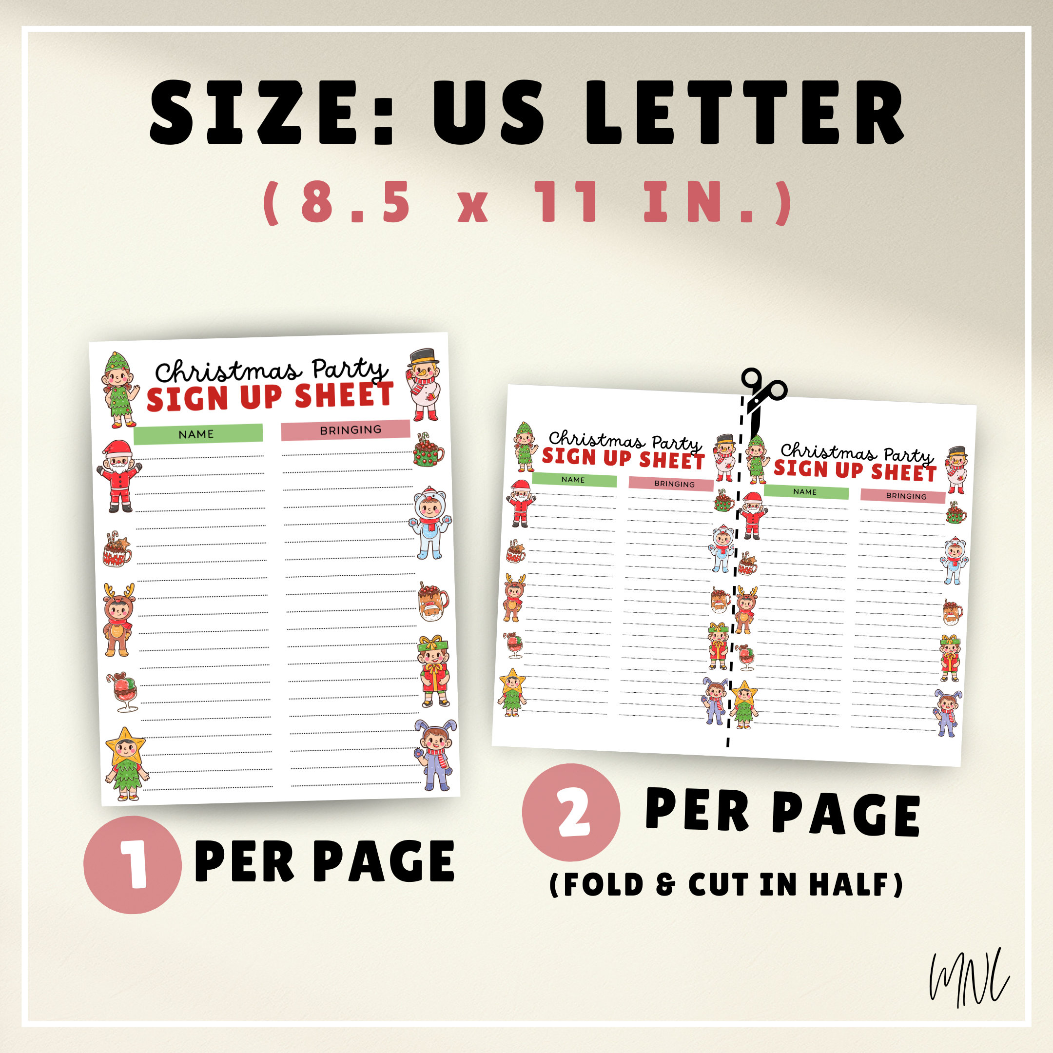 Christmas Sign up Sheet for Christmas Party for Kids Christmas Dinner ...