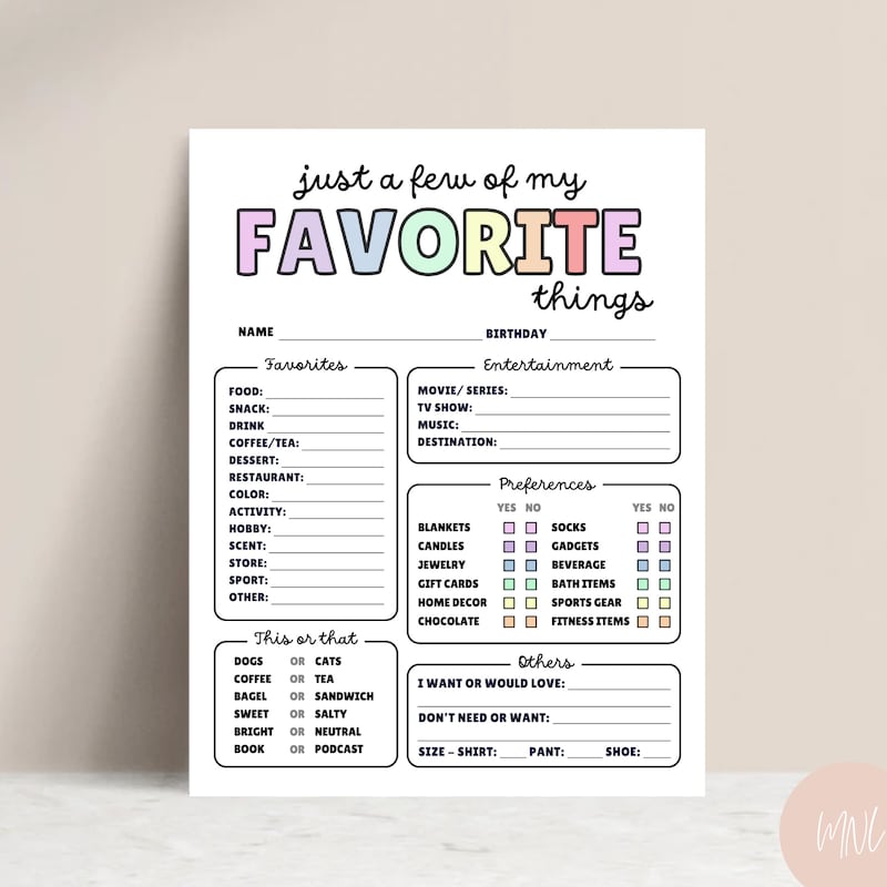 Birthday Questionnaire for Coworkers - Etsy