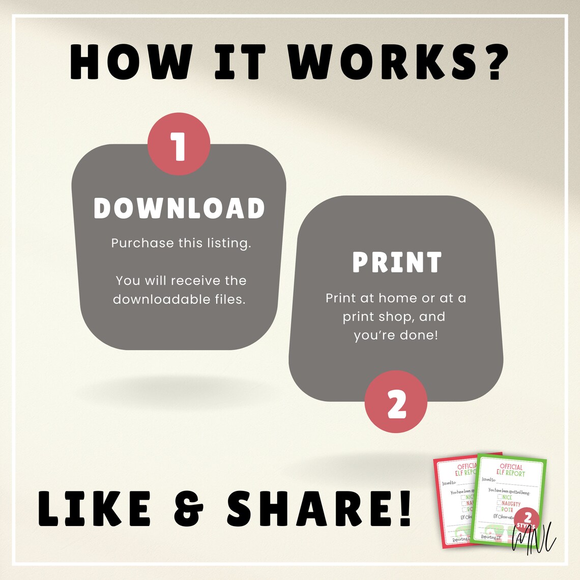 Elf Report Card From North Pole, Elf Letter Instant Download, Christmas ...