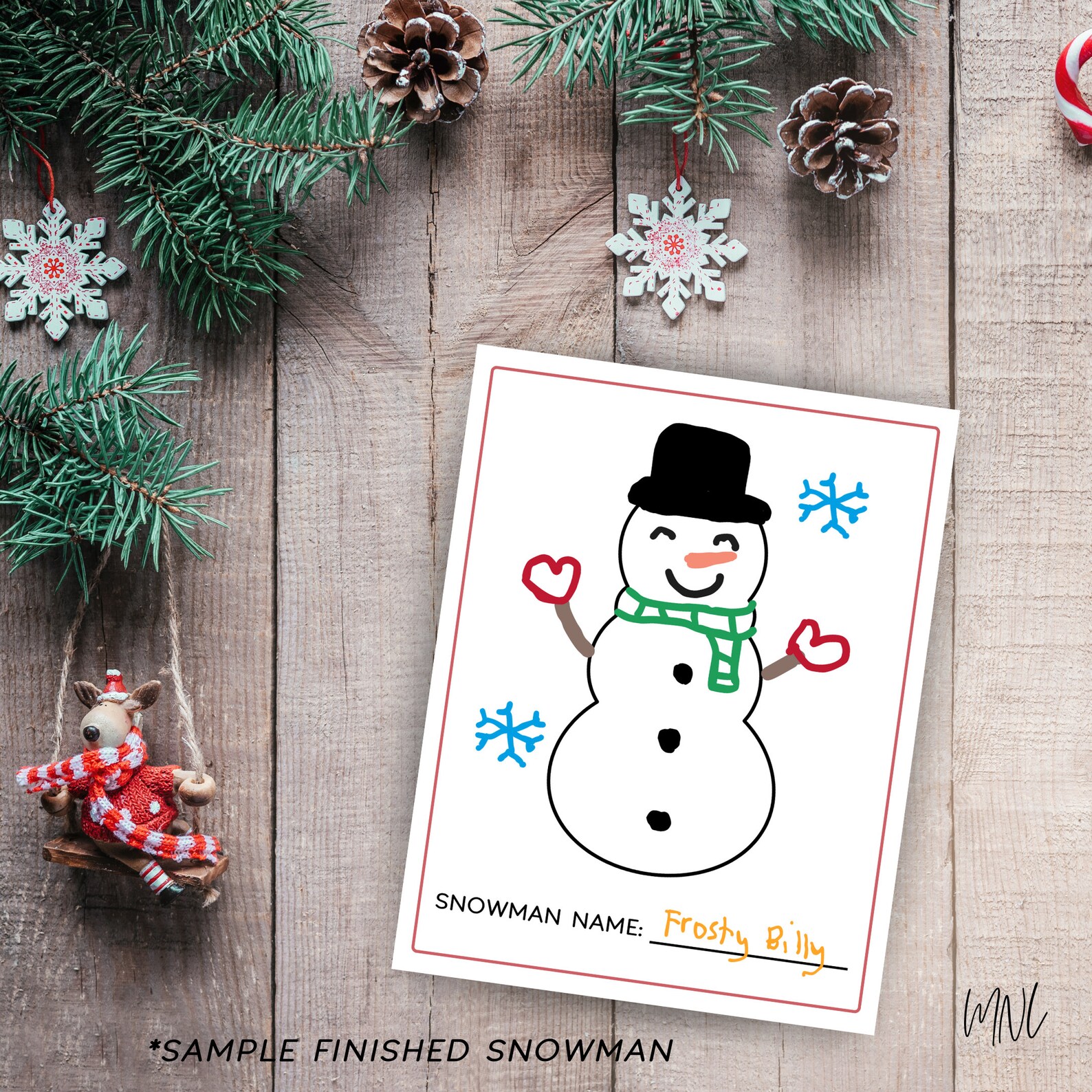 Roll a Snowman Game for Christmas Party Game, Christmas Activity for ...