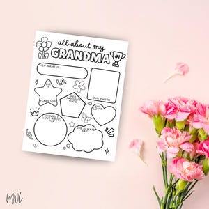 All About My Grandma Questionnaire for Mother’s Day Activity, Mothers ...