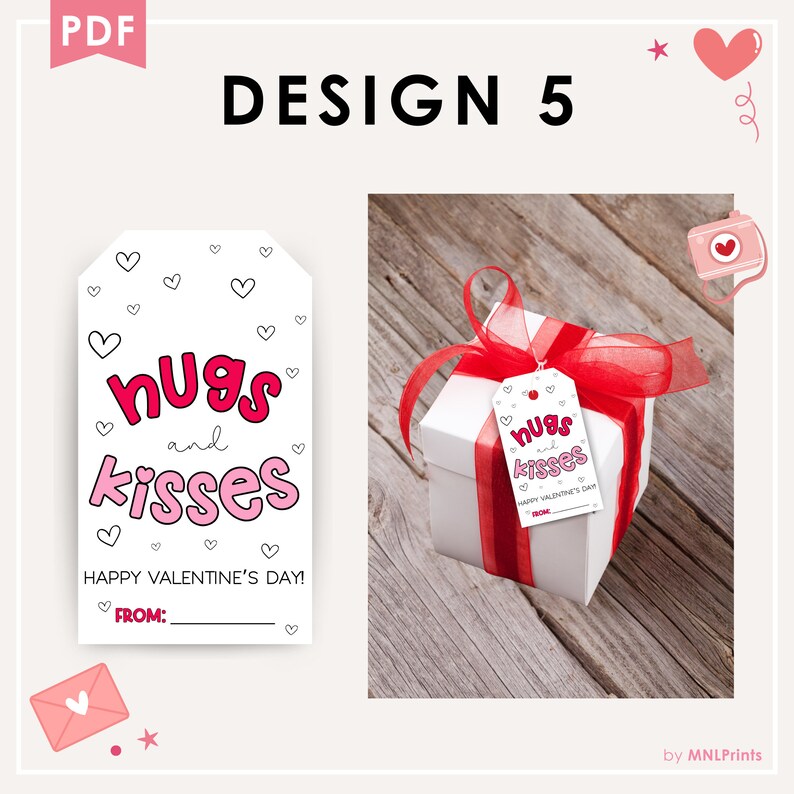Valentine Gift Tag Printable Valentine Tags for School Valentine ...
