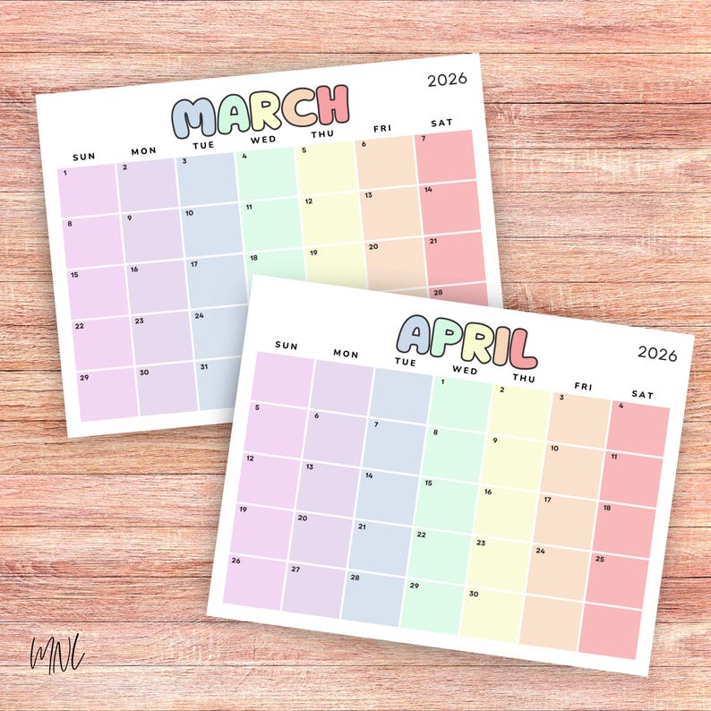 2026 Calendar Printable Calendar, Editable Calendar Template in Canva ...