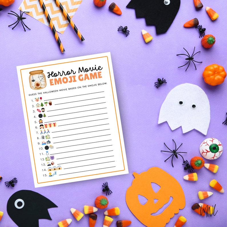 Halloween Emoji Game for Halloween Party Game Printable Halloween Games ...