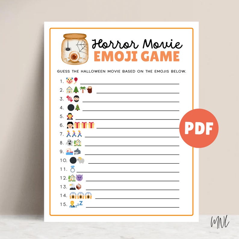 Halloween Emoji Game for Halloween Party Game Printable Halloween Games ...