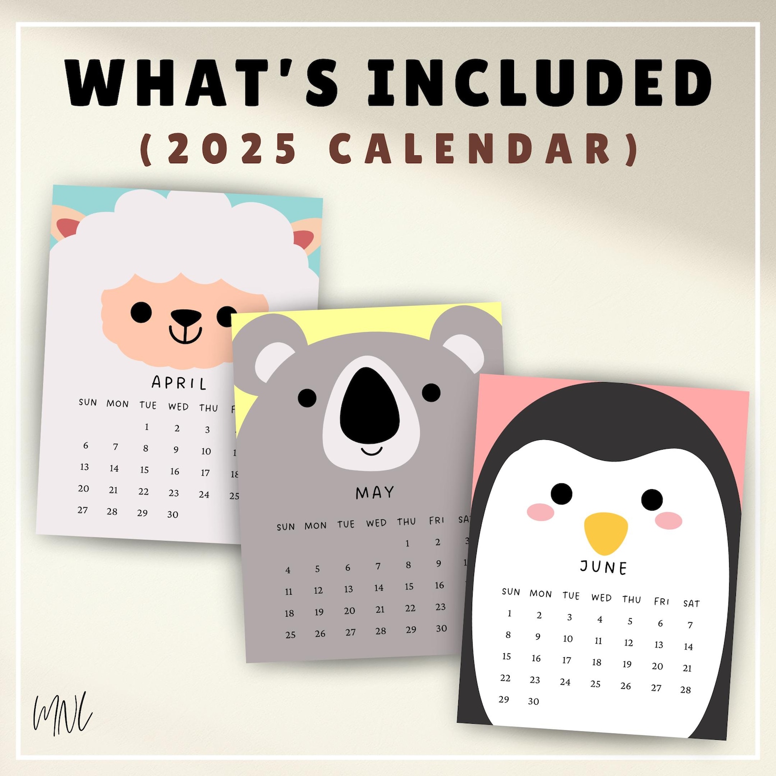 Printable Calendar 2025 for Kids Calendar 2025 Calendar Cute Calendar ...