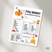 Fall Questionnaire for Fall Gift Exchange, Fall Buddy Questionnaire ...