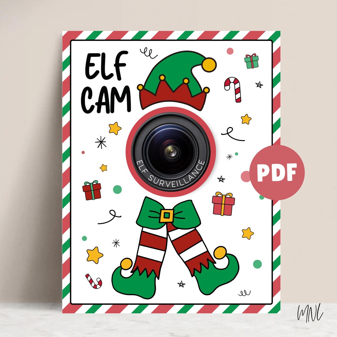 Printable Elf Camera, Elf Cam, Santa Camera, Santa Cam, 24 Hour ...