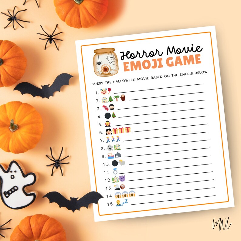 Halloween Emoji Game for Halloween Party Game Printable Halloween Games ...