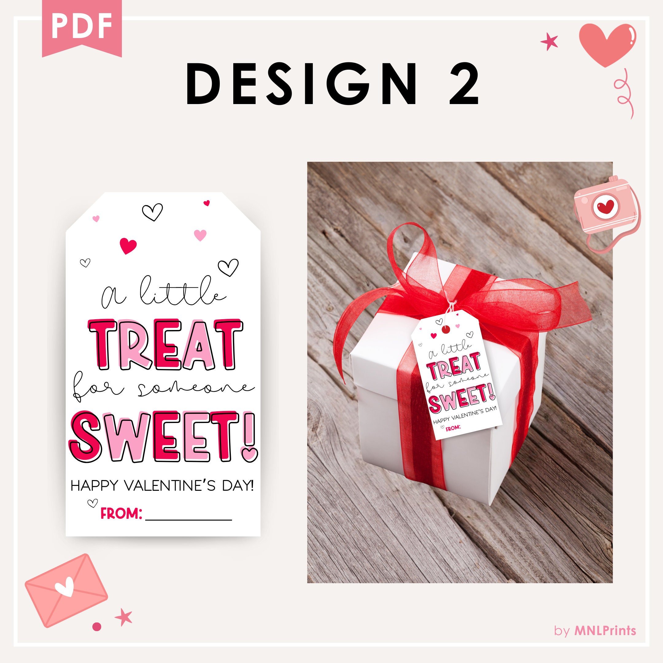 Valentine Gift Tag Printable Valentine Tags for School Valentine ...