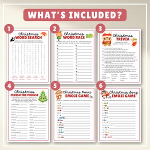 Christmas Game Bundle for Christmas Party Games, Christmas Games ...