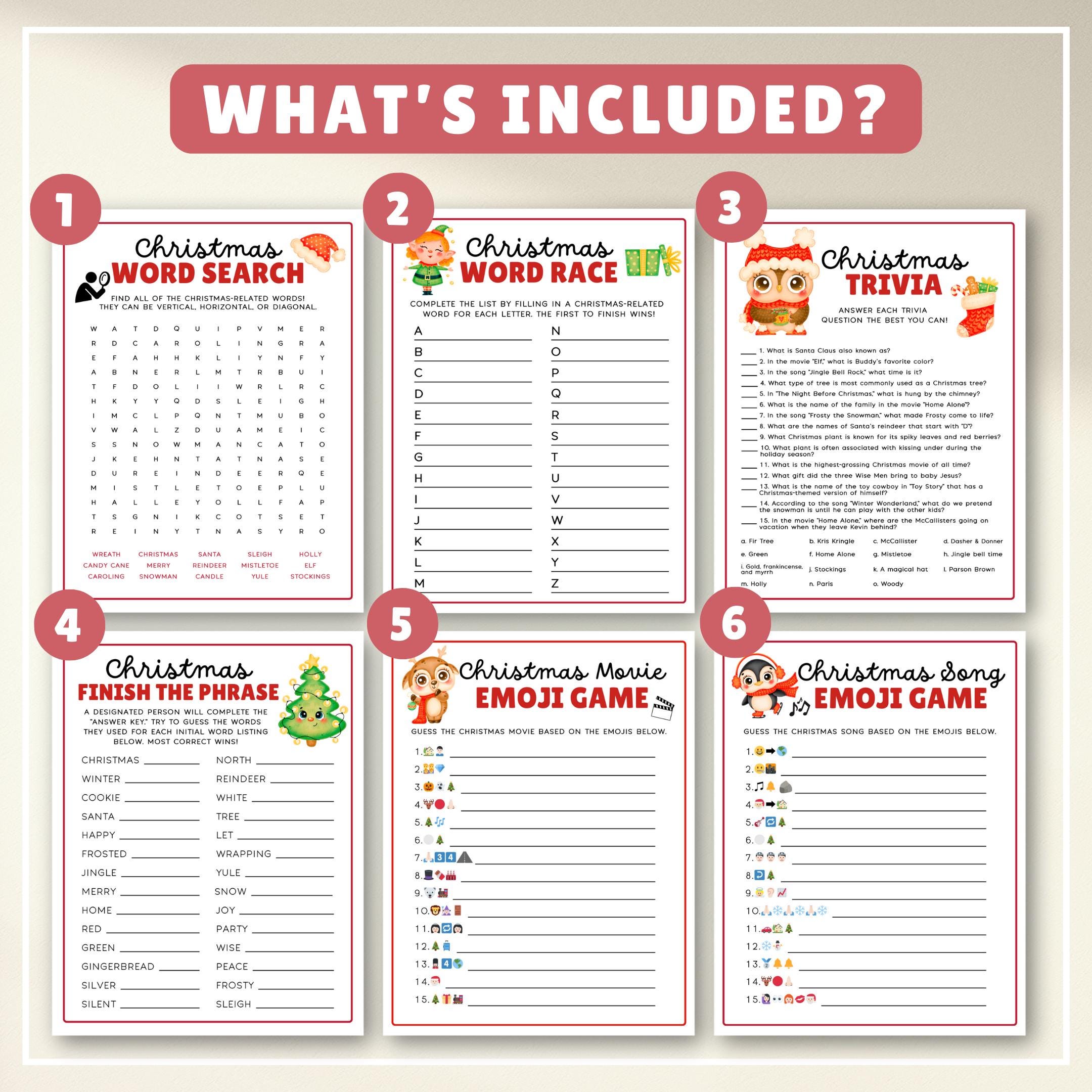 Christmas Game Bundle for Christmas Party Games Christmas Games ...