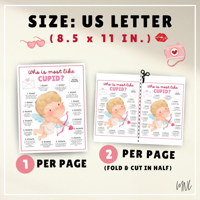 Who is Most Like Cupid Game for Valentine's Day Party Game, Coworker ...