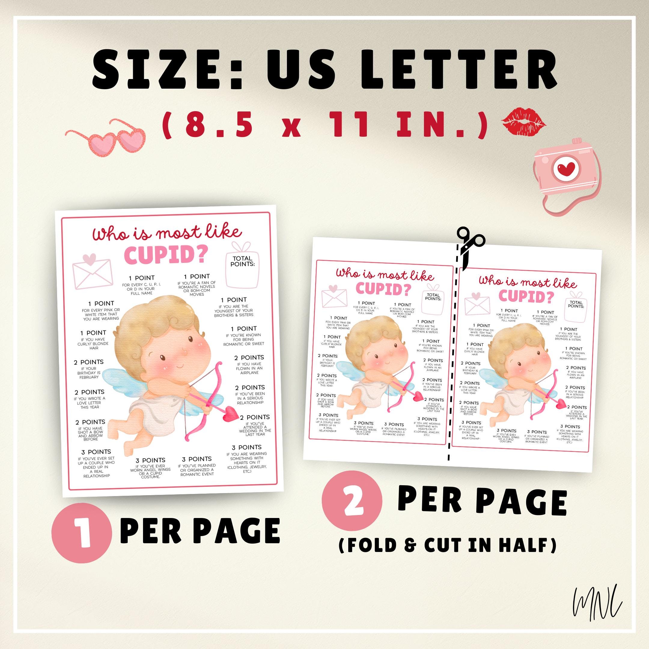 Who is Most Like Cupid Game for Valentine's Day Party Game, Coworker ...