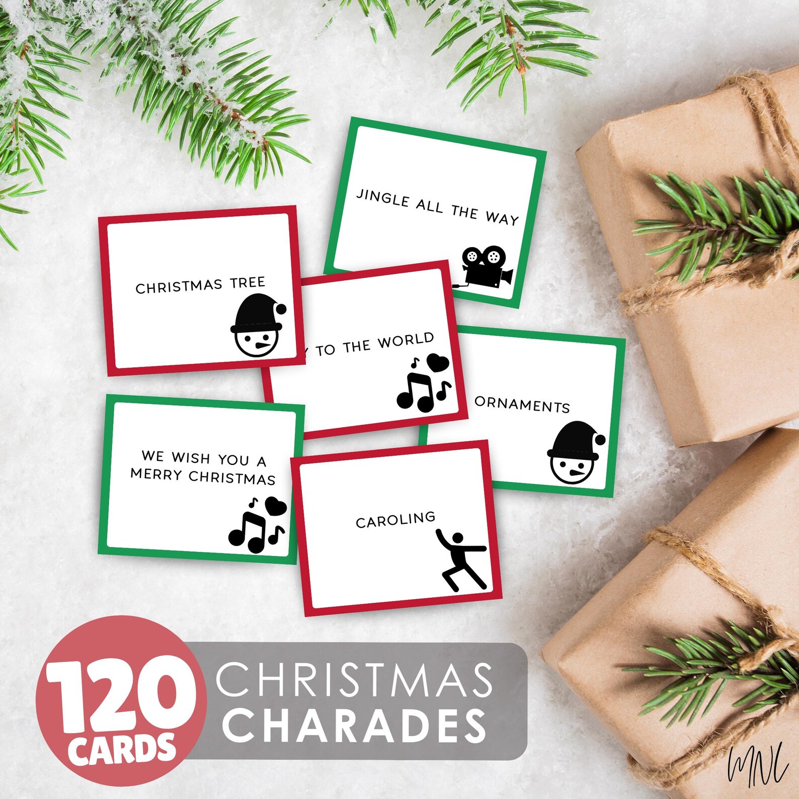 Christmas Charades for Christmas Party Game Printable Christmas Game ...