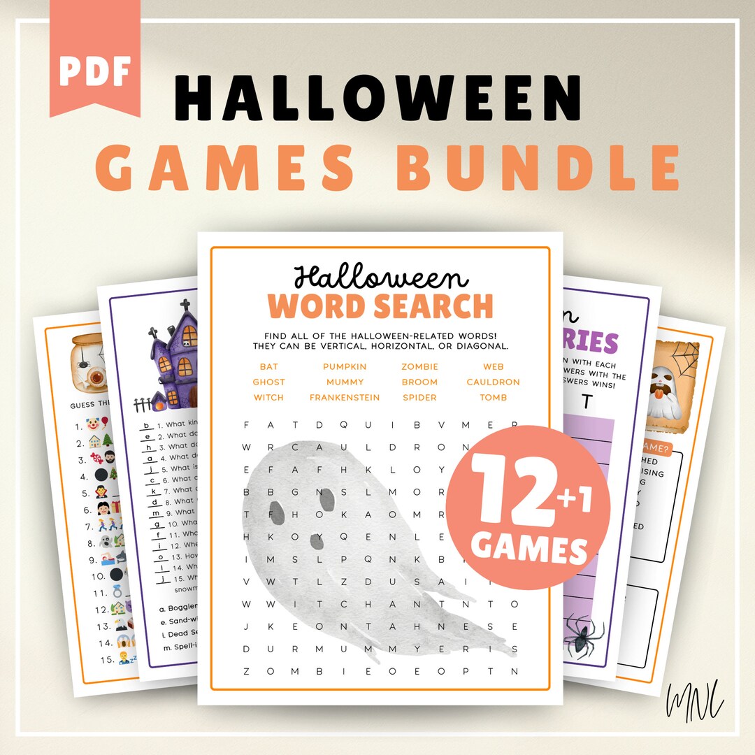 Halloween Games for Halloween Party Game Printable Game Bundle ...