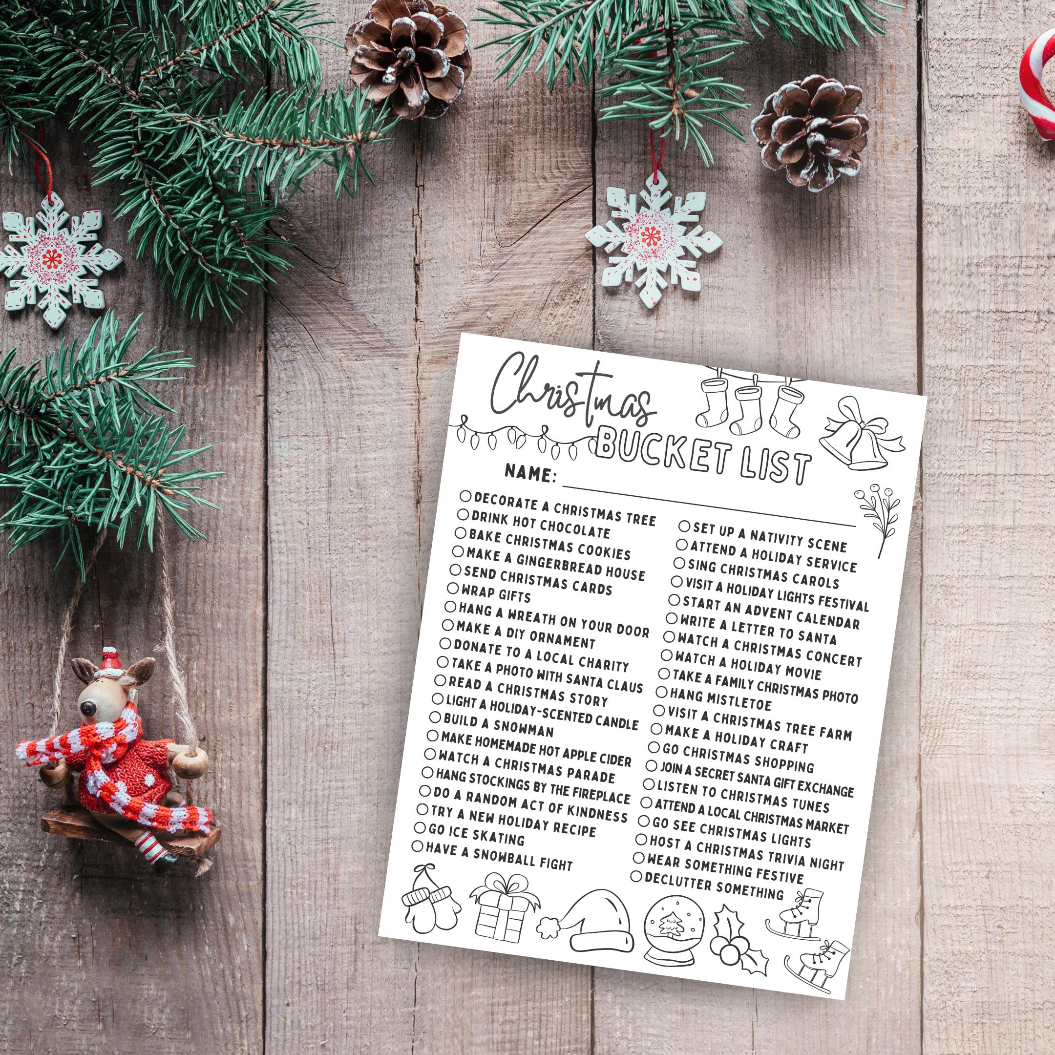 Christmas Bucket List Printable: Holiday Activities for Kids & Family ...