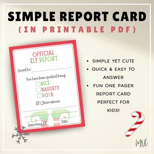 Elf Report Card From North Pole, Elf Letter Instant Download, Christmas ...
