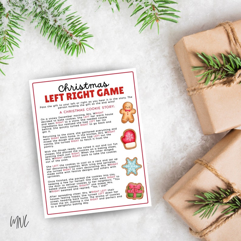 Pass the Present Christmas Party Game Pass the Gift Game, Gift Exchange ...
