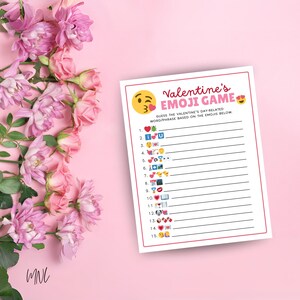Valentine Emoji Game for Valentine Party Game Emoji Pictionary ...