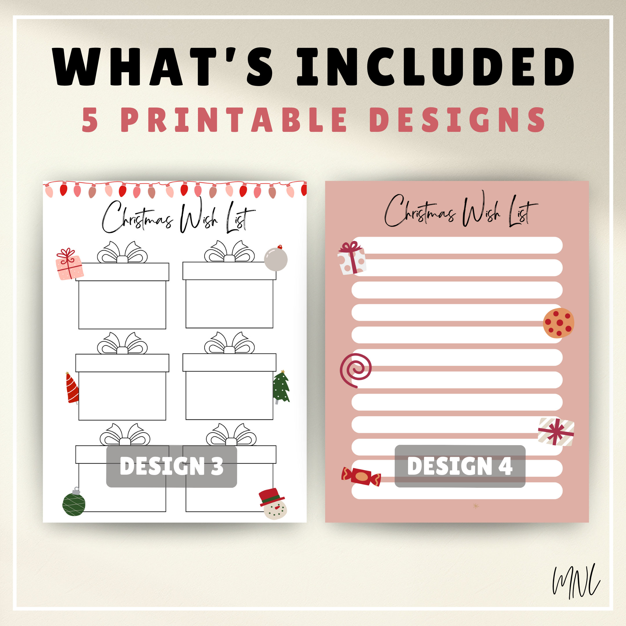 Christmas Wish List Christmas Printable Christmas Letter to Santa Wish ...