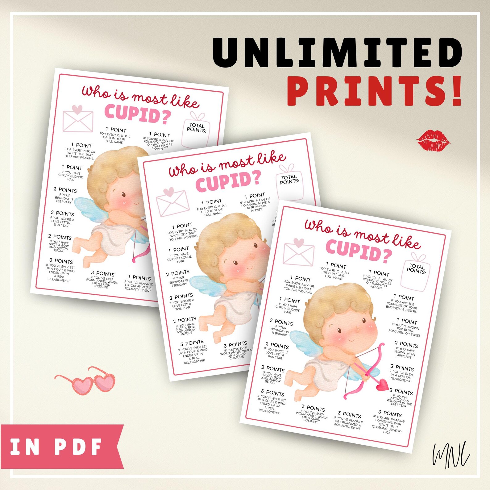 Who is Most Like Cupid Game for Valentine's Day Party Game, Coworker ...