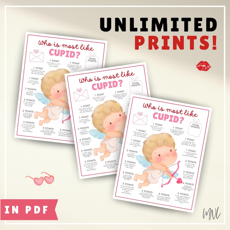 Who is Most Like Cupid Game for Valentine's Day Party Game, Coworker ...