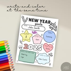 New Year’s Resolution Printable for Kids – Year in Review and Goals for ...