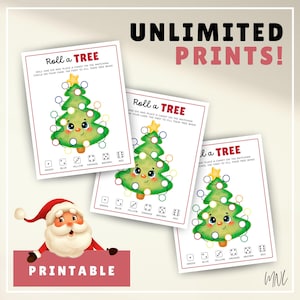 Roll a Tree Game for Christmas Party Game Printable Christmas Activity ...