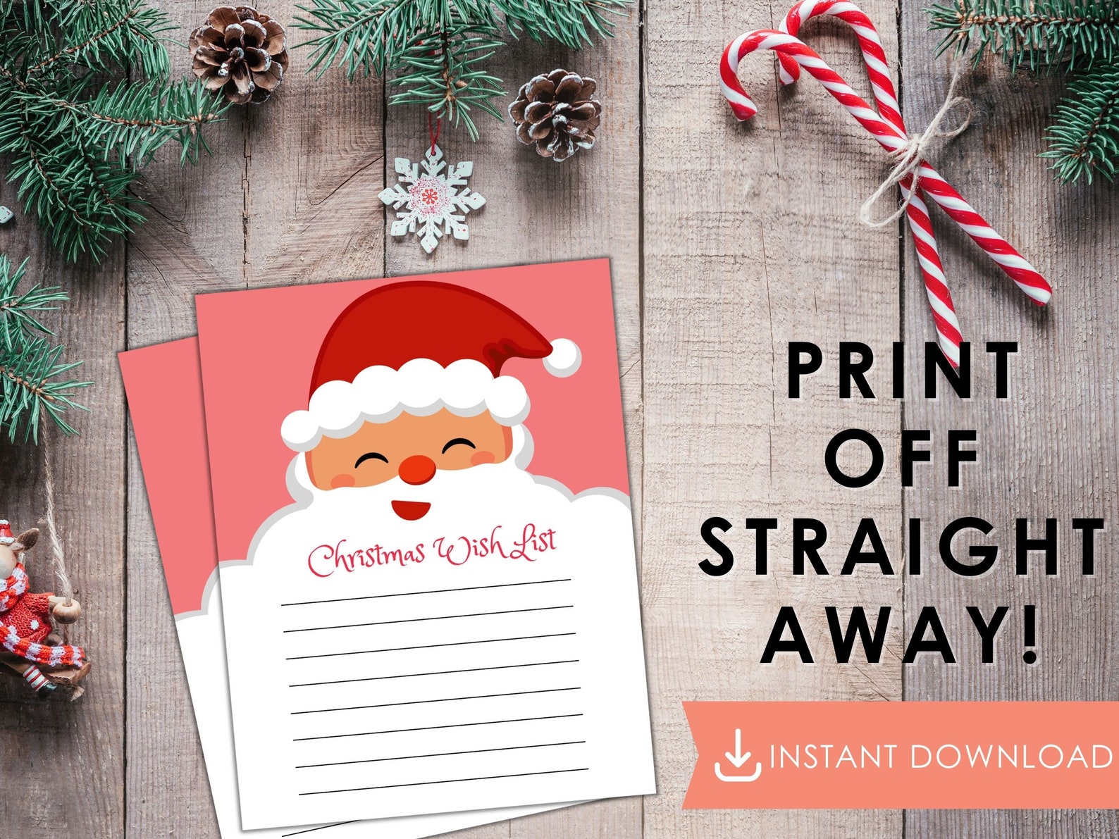 Christmas Wish List Christmas Printable Christmas Letter to Santa Wish ...