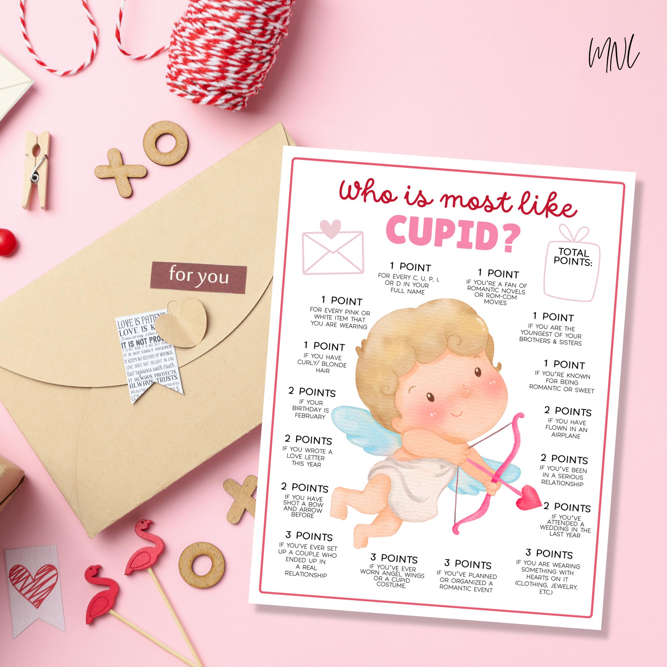 Who is Most Like Cupid Game for Valentine's Day Party Game, Coworker ...