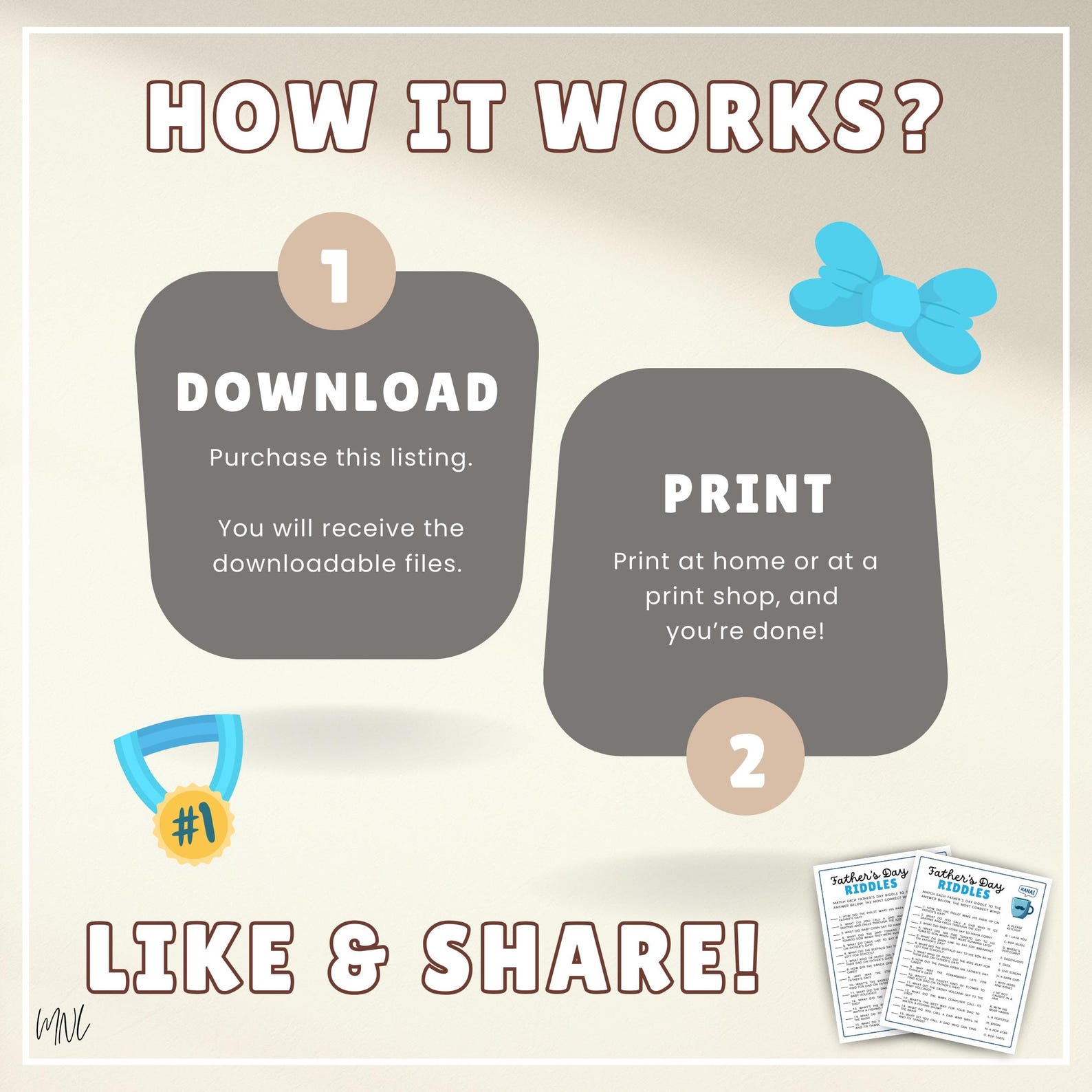 Fathers Day Riddles Game for Funny Father’s Day Party, Printable Father ...