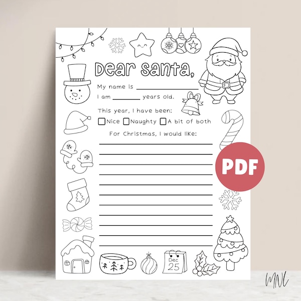 Printable Santa List - Etsy UK