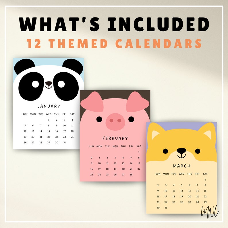 Printable Calendar 2025 for Kids Calendar 2025 Calendar Cute Calendar ...