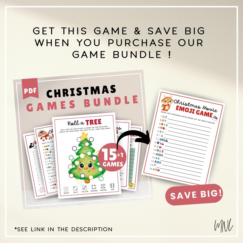 Christmas Movie Game for Christmas Party Game Emoji Pictionary ...