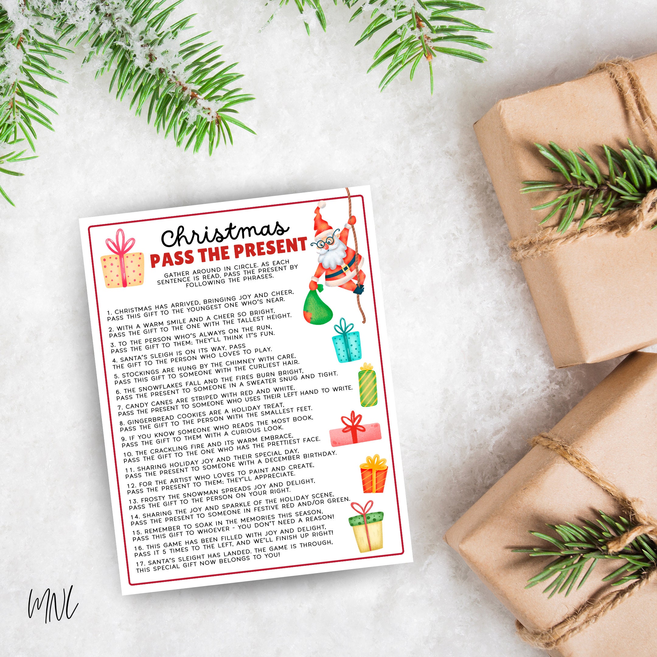 Christmas Pass the Present Game, Christmas Party Game, Christmas ...