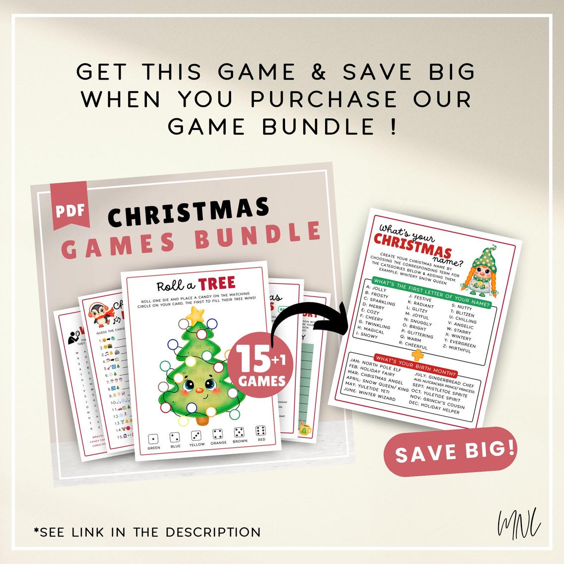 Christmas Name Game With Name Tag, What’s Your Elf Name Game Printable ...