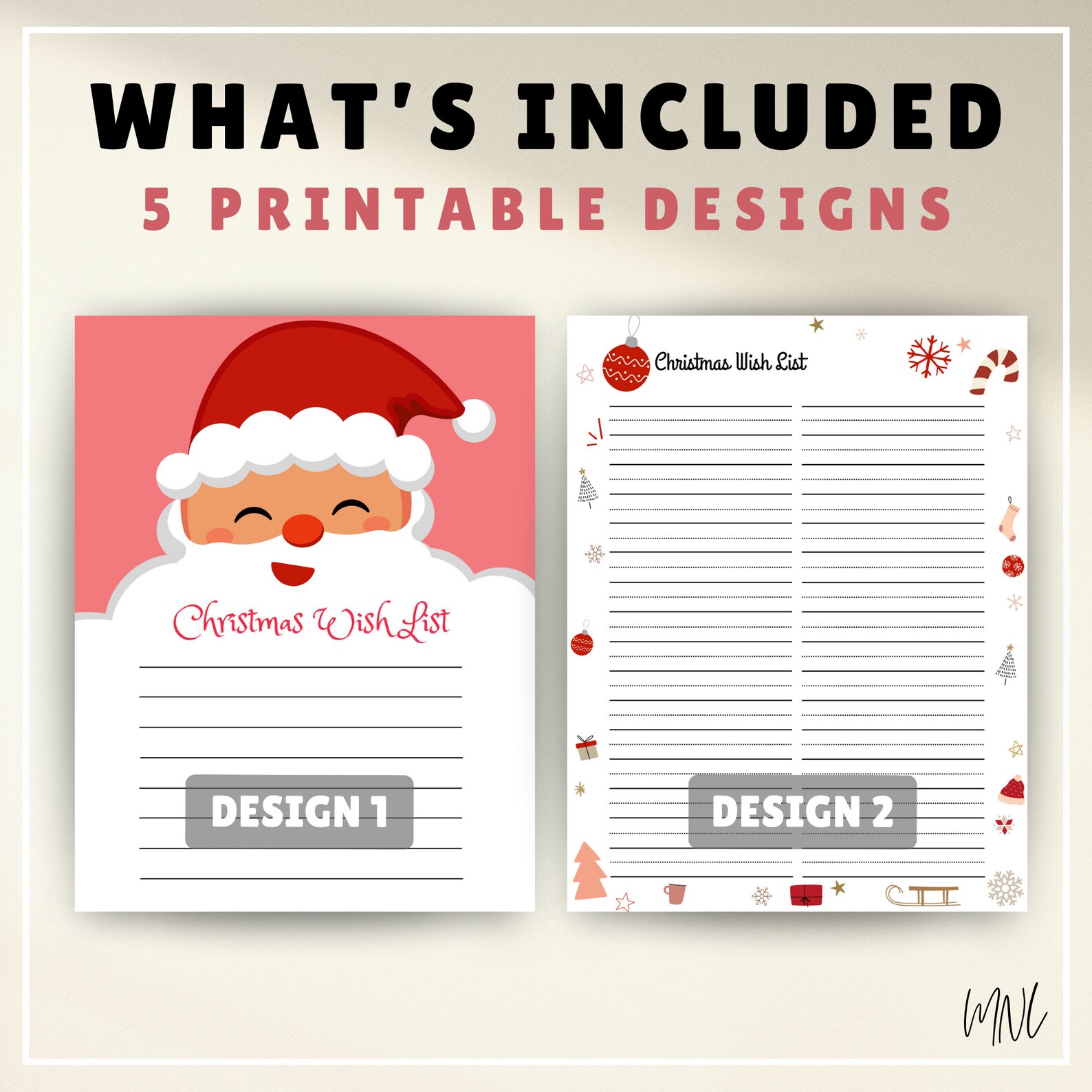 Christmas Wish List Christmas Printable Christmas Letter to Santa Wish ...